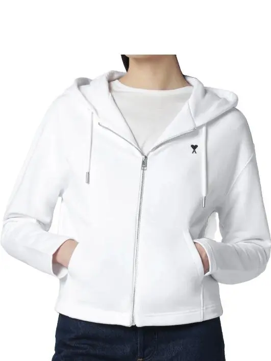 Ami De Coeur Contrast Hoodie - Blanc