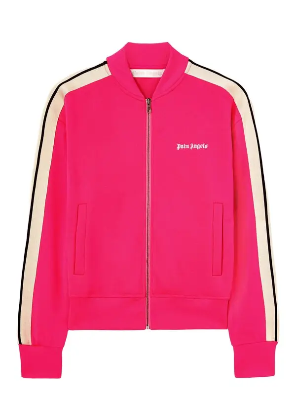 Palm Angels Embroidered Bomber Jacket - Fuchsia - Off White