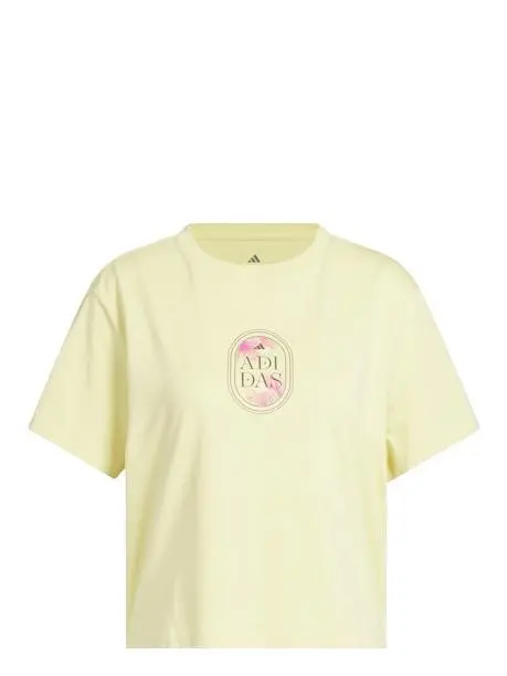 Adidas Graphic Crop T-shirt - Powder Yellow