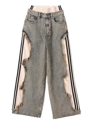 Adidas Adilenium 5.0 Deconstructed Denim Pants - Chalky Brown
