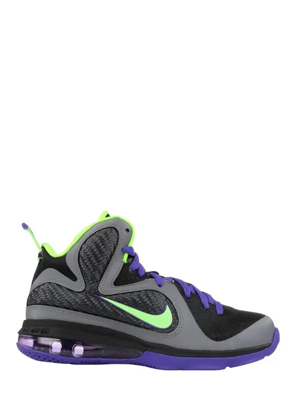 Nike Lebron 9 Court Purple High-top Sneakers - Black/electric Green/cool Grey