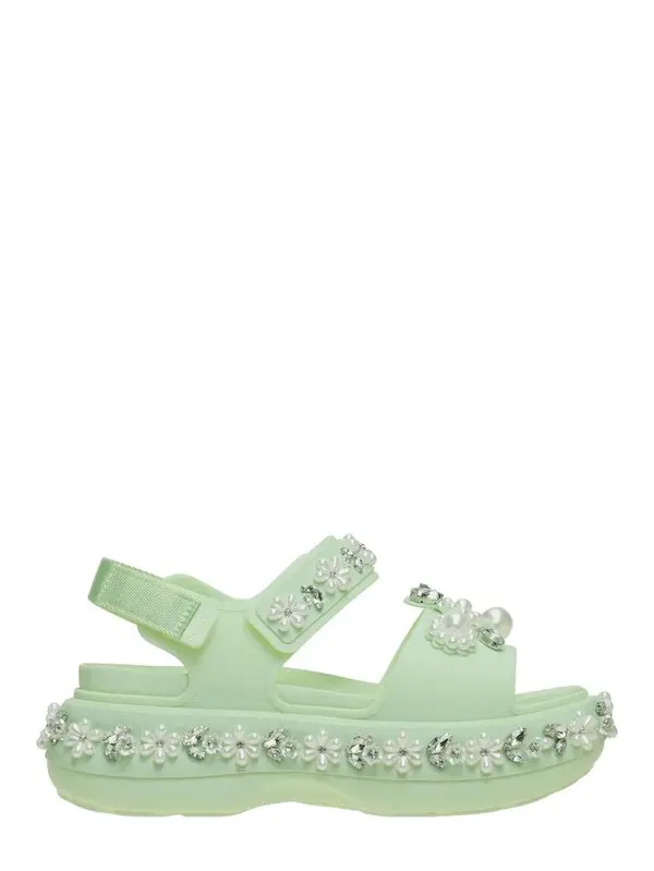 CROCS Simone Rocha Embellished Platform Sandals - Jade