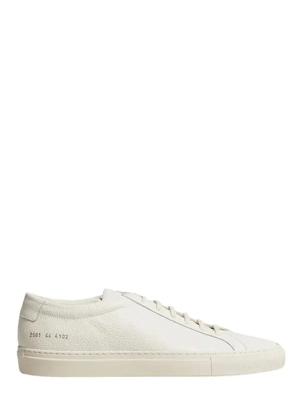 COMMON PROJECTS Achilles Premium Grained Leather Sneakers - Off White