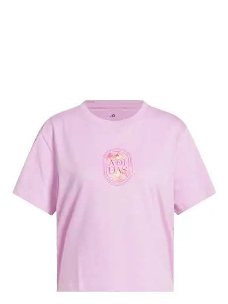 Adidas Graphic Crop T-shirt - Bliss Lilac