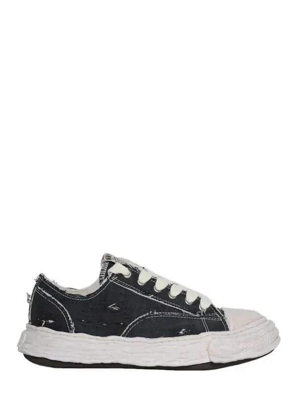 Mihara Yasuhiro Peterson 23 Og Sole Ripped Canvas Low-top Sneakers - Black
