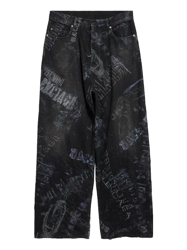 Balenciaga Minimal Baggy Pants Fade Out - Black
