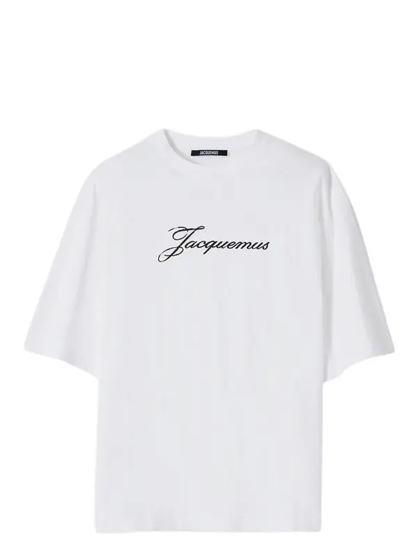 Jacquemus Logo Tee White - Green