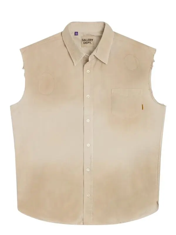GALLERY DEPT. Marley Trucker Sleeveless Shirt - Gray