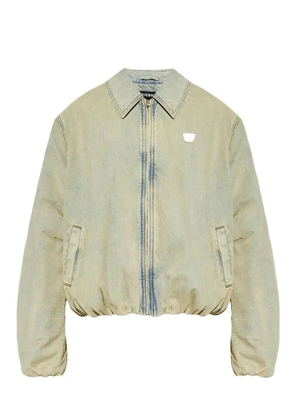 MISBHV Washed Denim Bomber Jacket - Sand