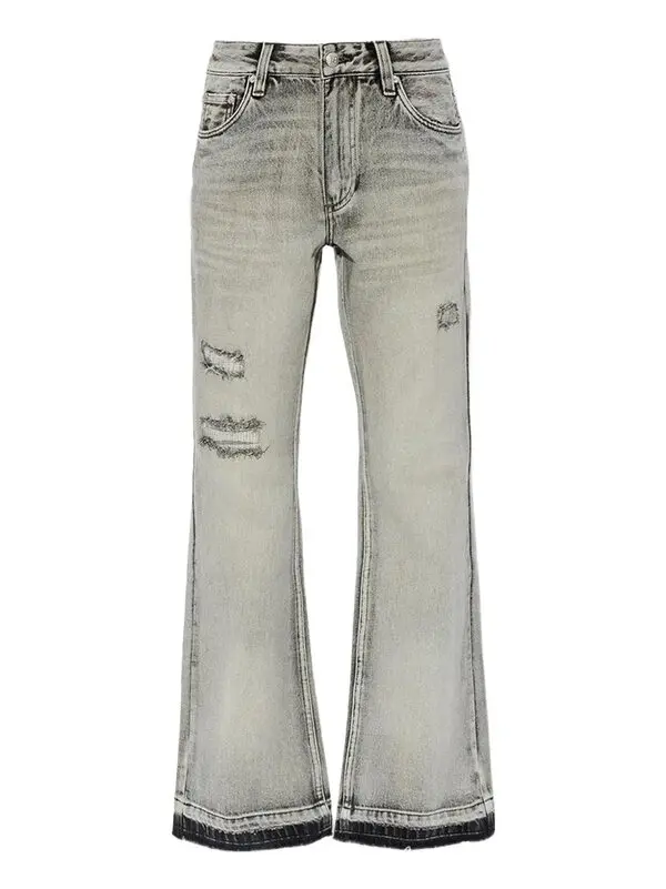 MISBHV Charcoal Bootcut Denim Trousers - Gray