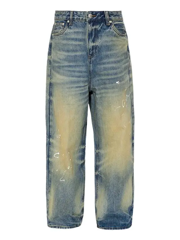 MISBHV Baggy Fit Distressed Denim Trousers - Light  Blue