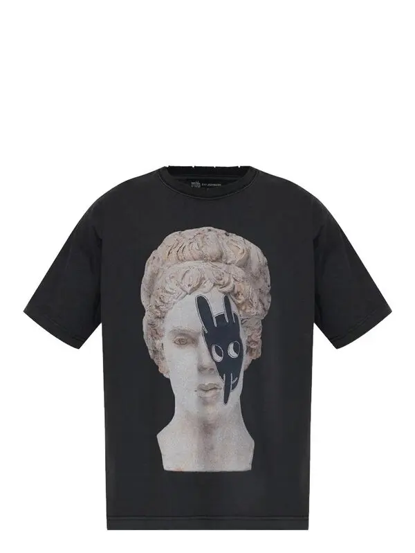 MISBHV X Ray Johnson Bunny Head Bust Tee Washed Black - Gray