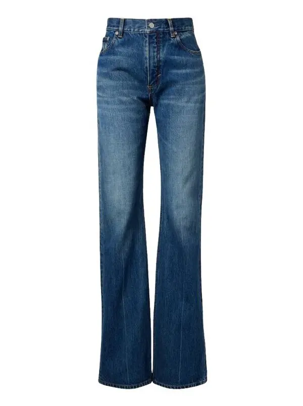 Alaïa Bootcut Jeans In Stone - Blue