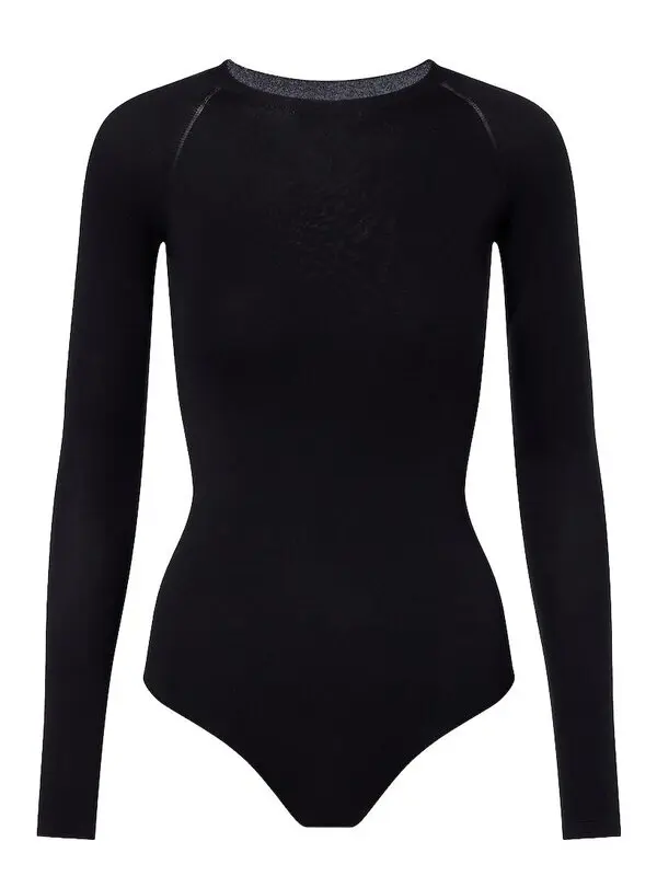 Alaïa Long-sleeve Knitted Bodysuit - Black