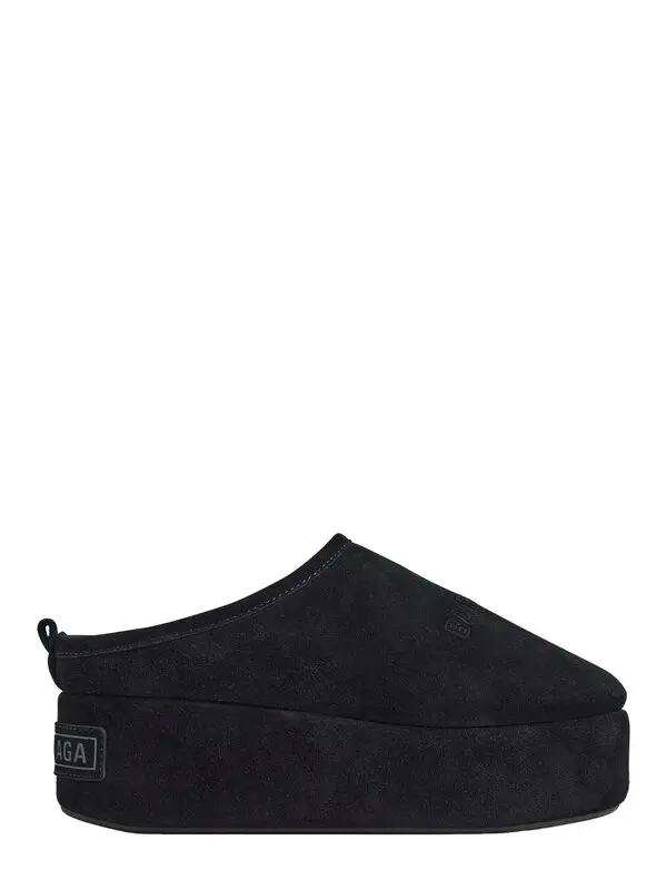 Balenciaga Split Calfskin Platform Mule - Black