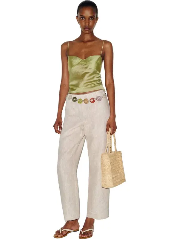 REFORMATION Lilah Linen Pant - Natural