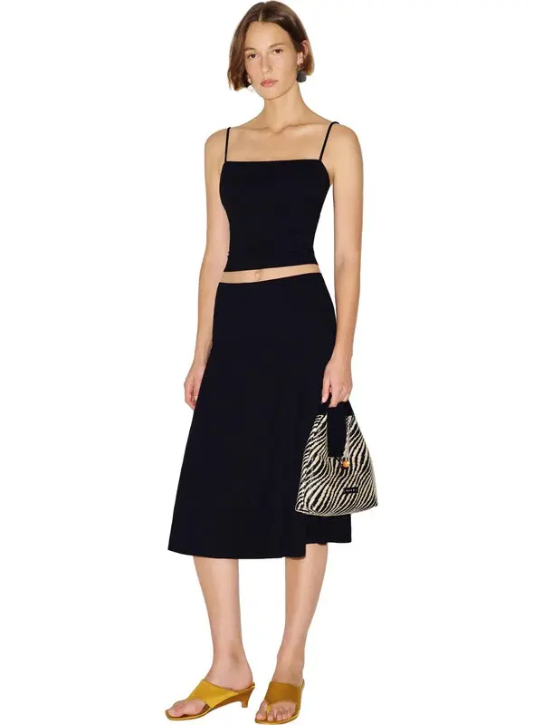 REFORMATION Lennon Knit Two Piece Set - Black