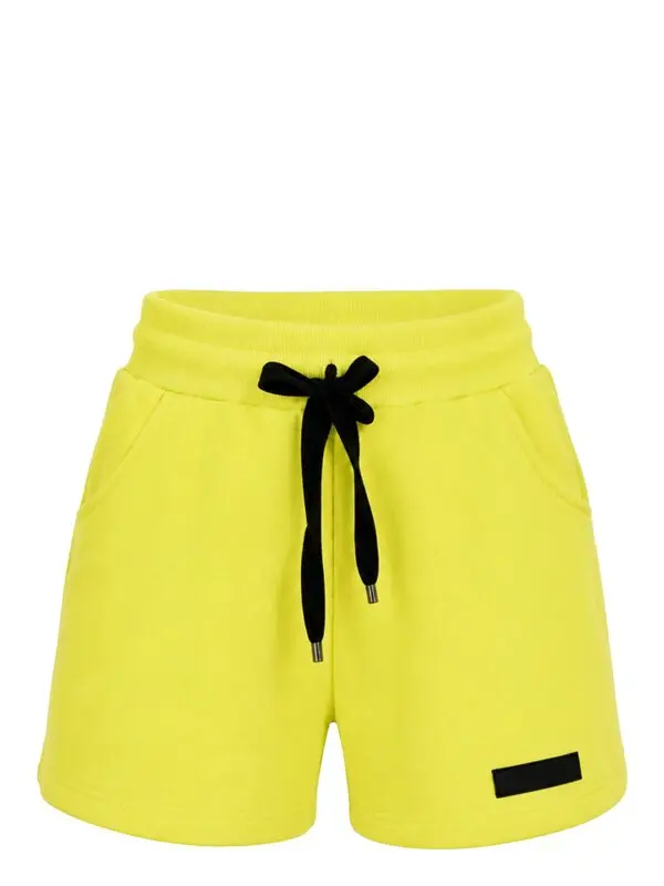 MODRN STUDIO Ultra-soft Sweat Shorts - Green/yellow