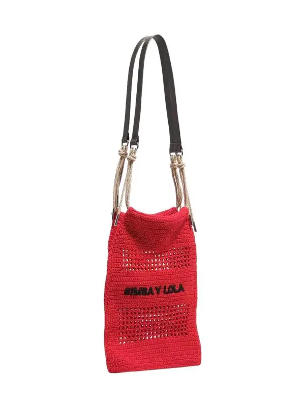 Bimba Y Lola Crochet Shoulder Bag - Red