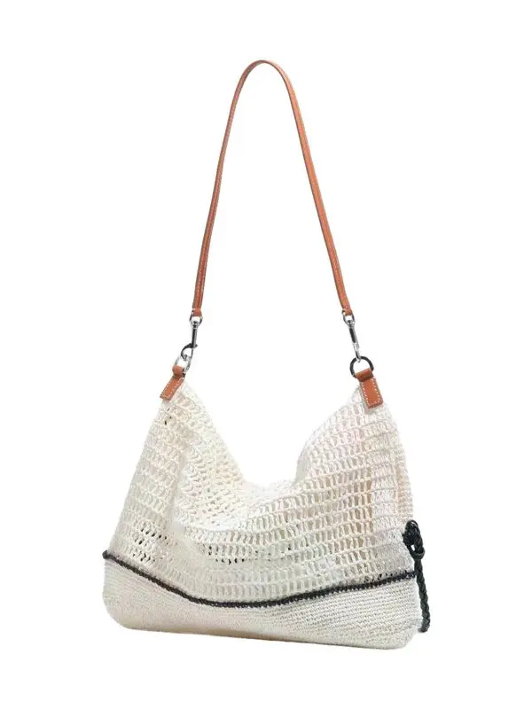Bimba Y Lola Crochet Shoulder Bag - White