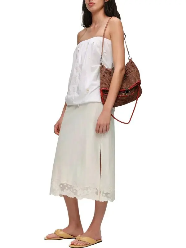 Bimba Y Lola Medium Woven-design Shoulder Bag - Brown