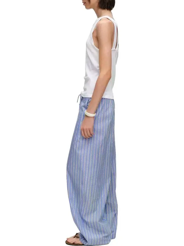 Bimba Y Lola Striped Drawstring Trousers - Blue