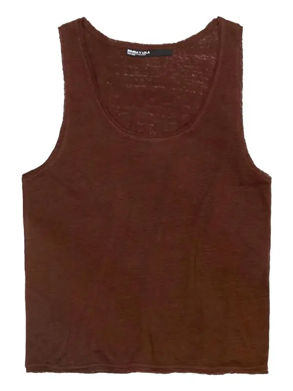 Bimba Y Lola Slub Texture Top - Brown