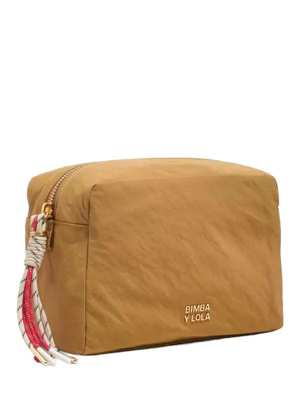 Bimba Y Lola Logo Plaque Rope Puller Make-up Bag - Neutrals