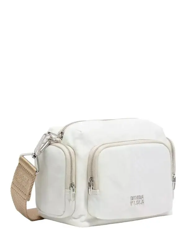 Bimba Y Lola Logo Plaque Shoulder Bag - White