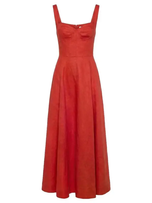 NICHOLAS Anya Panelled Sleeveless Dress - Red