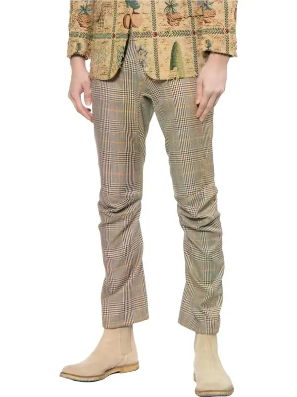 Junya Watanabe Plaid Trousers - Brown