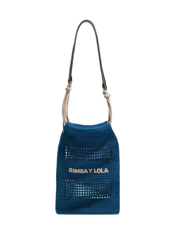 Bimba Y Lola Crochet Shoulder Bag - Blue