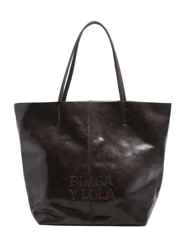 Bimba Y Lola Large Tote Bag - Brown