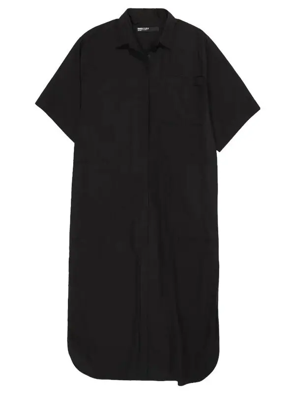 Bimba Y Lola Embroidered Back Shirt Dress - Black