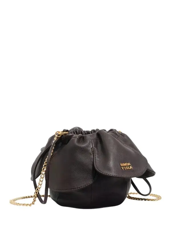 Bimba Y Lola Petal Leather Bucket Bag - Brown