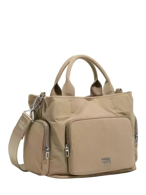 Bimba Y Lola Beige Logo Plaque Cross Body Bag - Neutrals