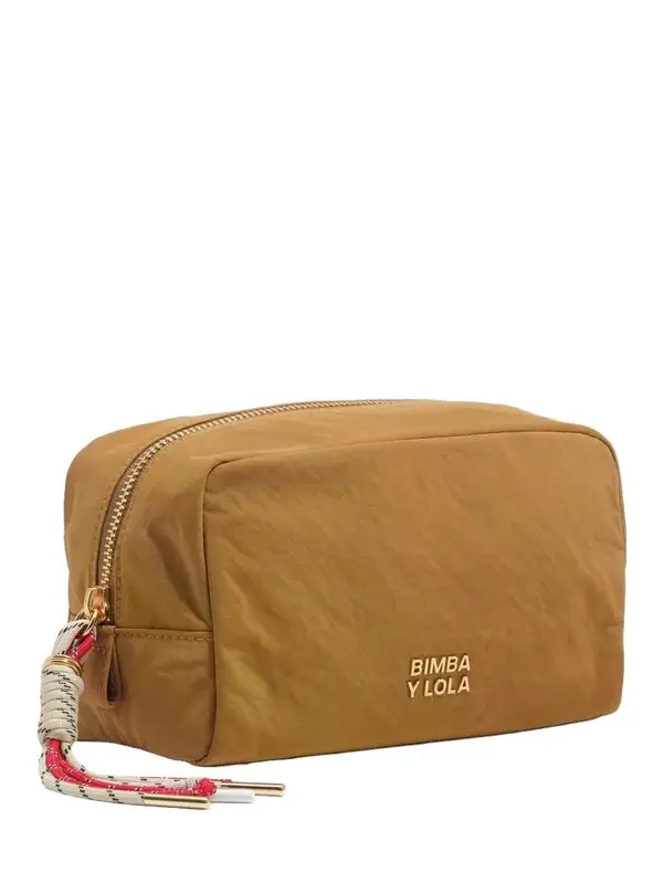 Bimba Y Lola Logo-plaque Makeup Bag - Brown