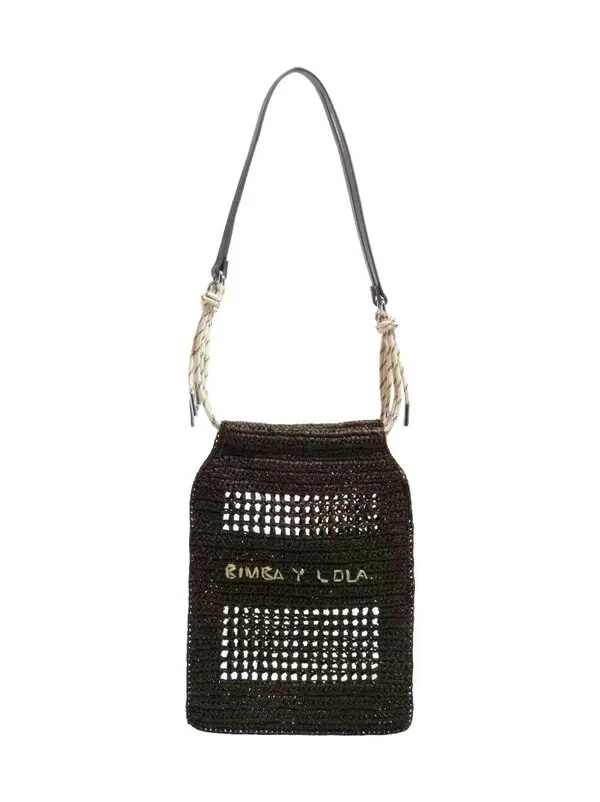 Bimba Y Lola Woven Shoulder Bag - Brown