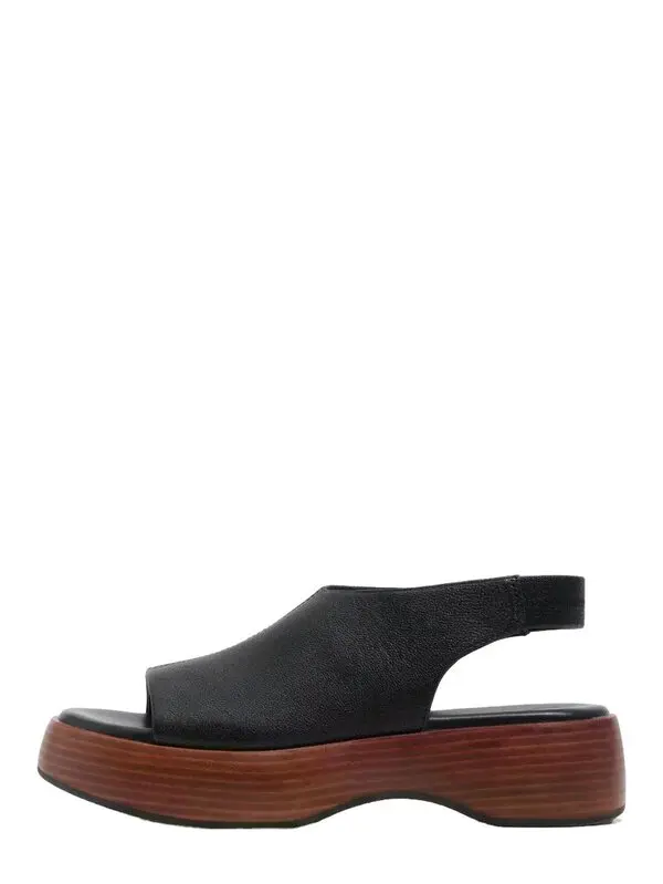 Bimba Y Lola Platform Leather Sandals - Black