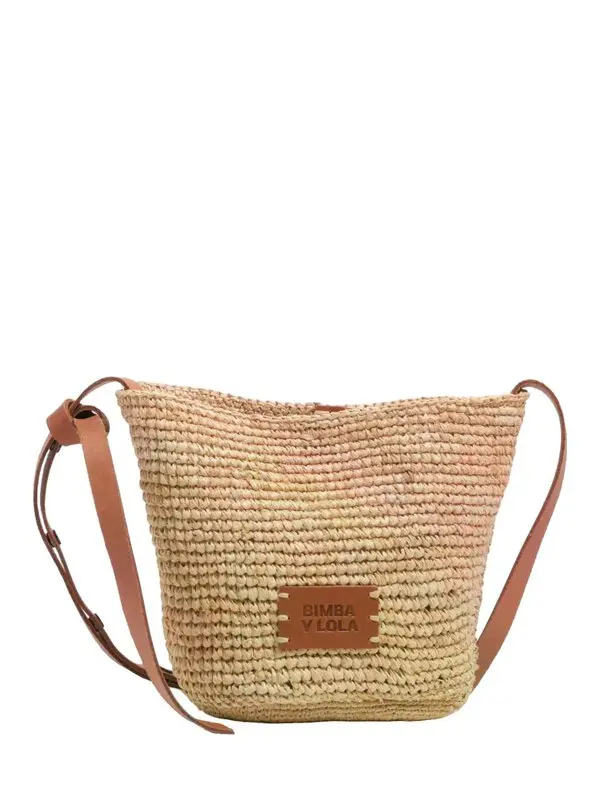 Bimba Y Lola Woven Shoulder Bag - Neutrals
