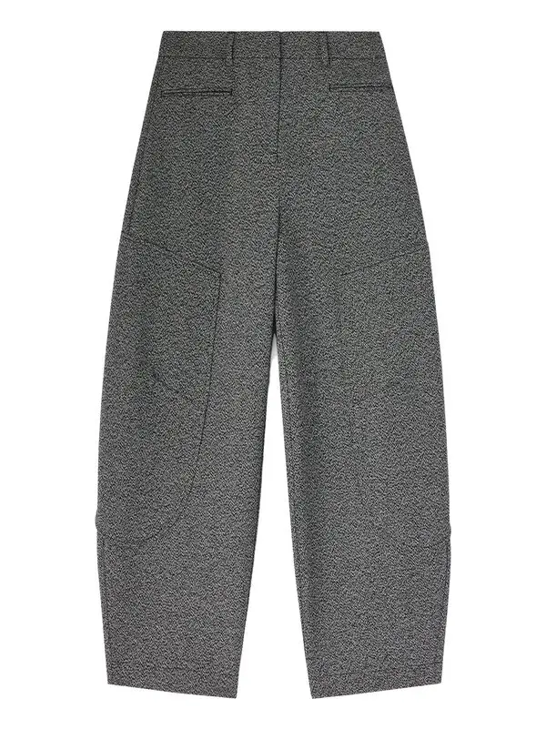 GANNI Tailored Trousers With Patch Details - Black