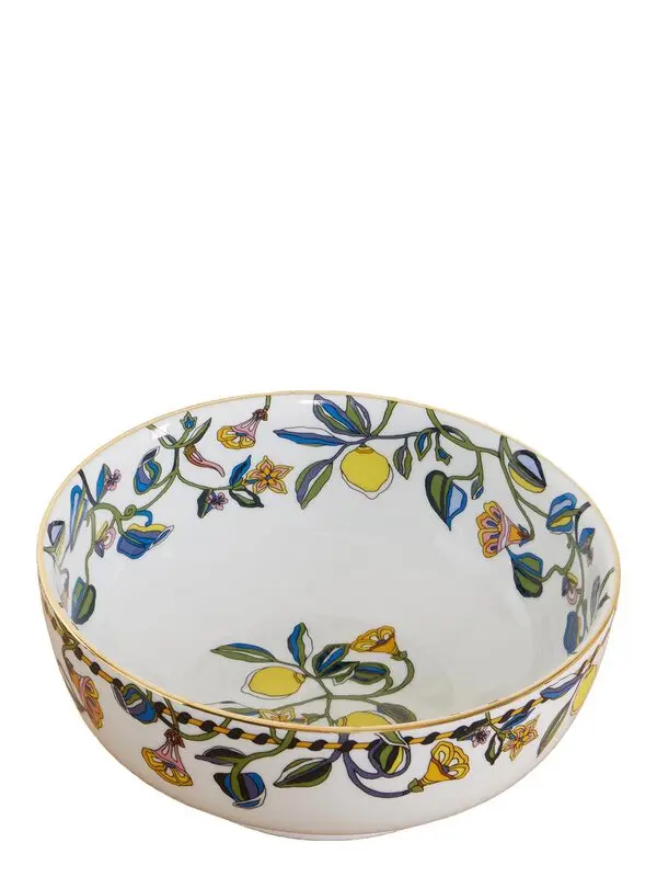La DoubleJ Printed Porcelain Bowl - White