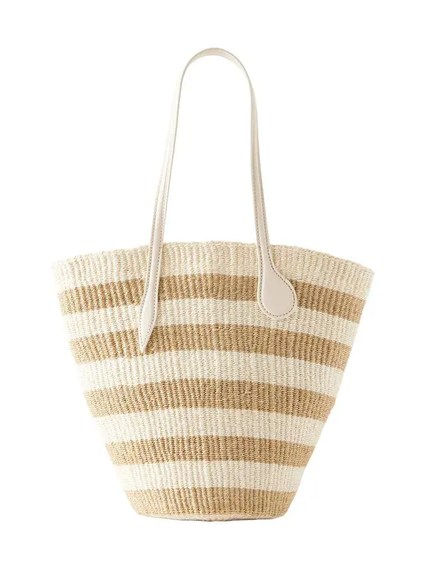 LIFFNER Striped Raffia Tote Bag - Neutrals
