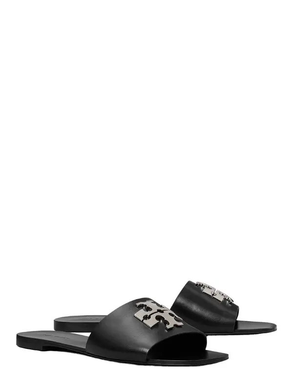 Tory Burch Charlie Slide Sandal With T-monogram Hardware - Perfect Black