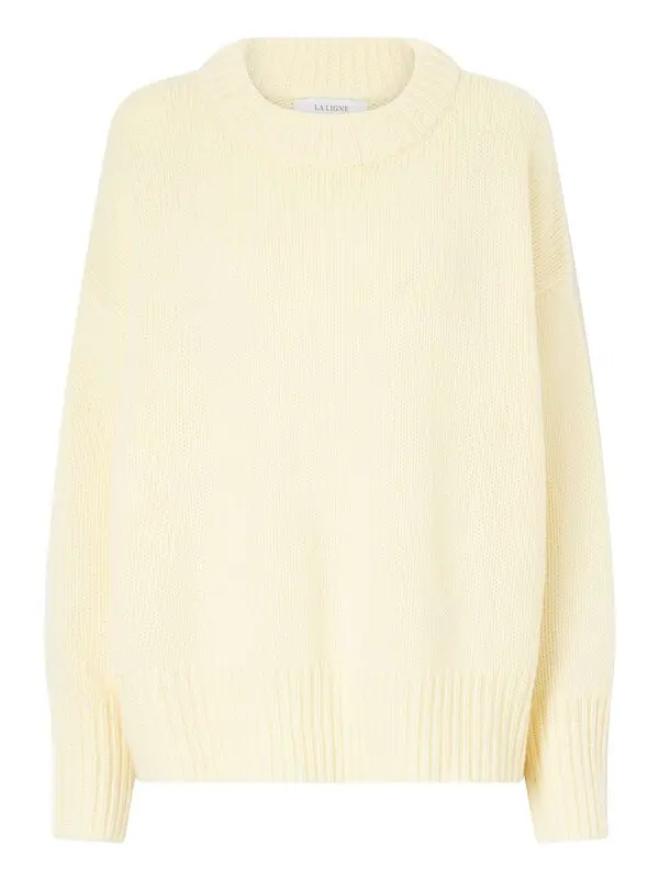 LA LIGNE Marin Wool And Cashmere-blend Sweater - Pastel Yellow