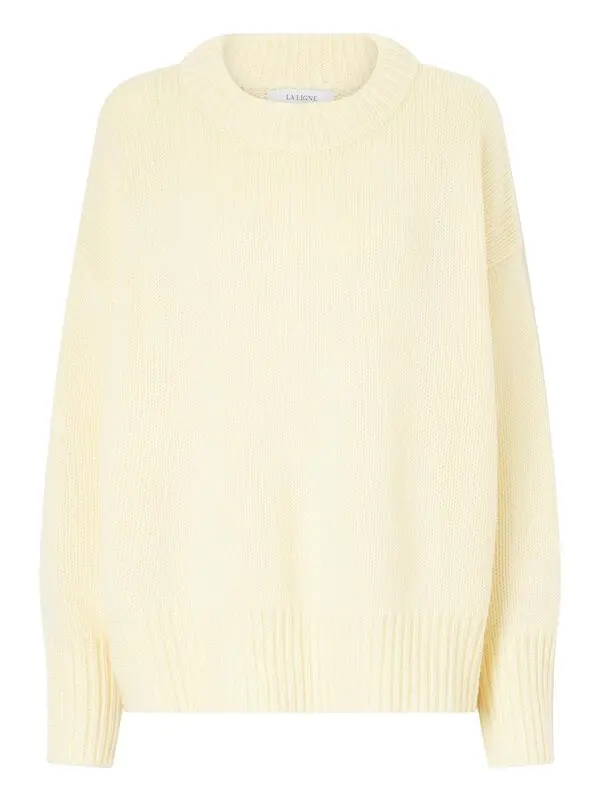 LA LIGNE Marin Wool And Cashmere-blend Sweater - Pastel Yellow