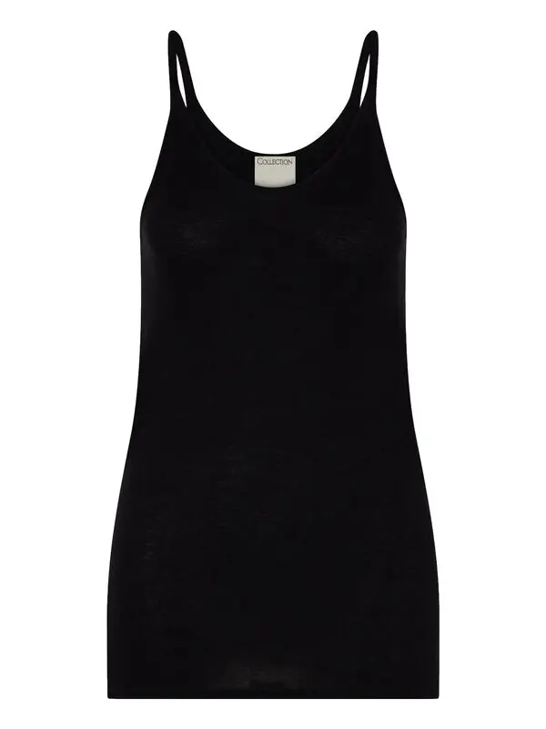 Calvin Klein Alicia Cotton-blend Jersey Tank Top - Black