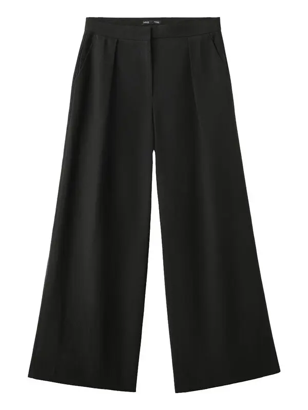 Mango Straight Leg Pants - Black