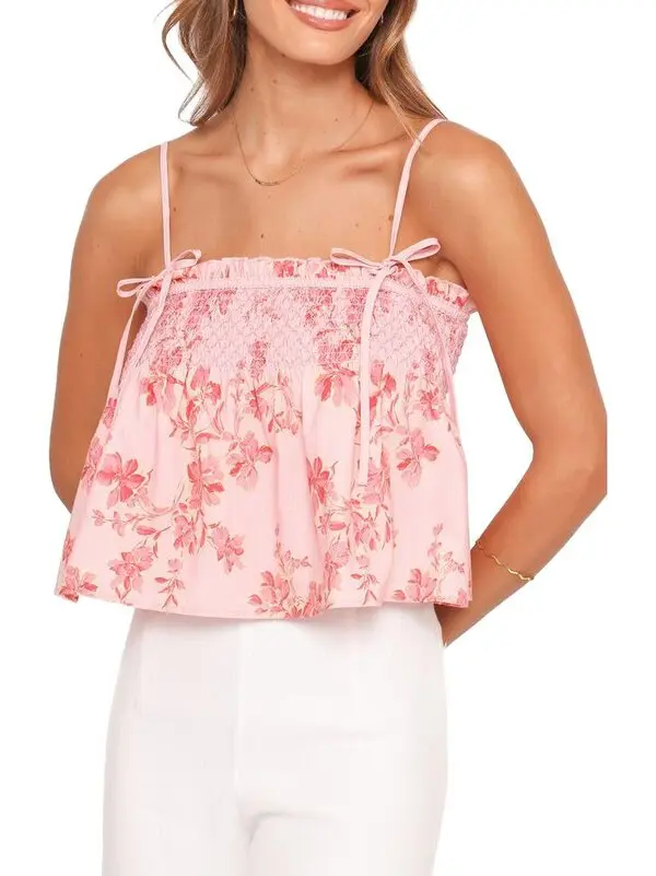 PETAL & PUP Cosima Floral Print Camisole - Rose Pink Floral