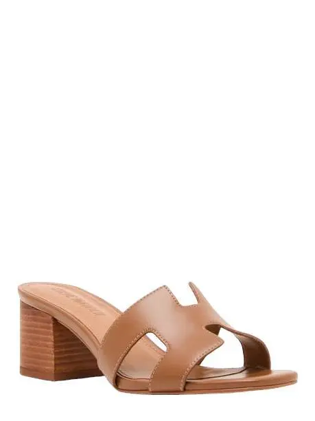 Steve Madden Hana Slide Sandal - Cognac Leather